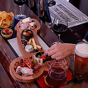 Aperitif Board, Solid Wood Charcuterie Board and Chess Boards, Funny Cutlery Kitchen Wine Meat Cheese Platter Unique Women Gifts for Housewarming Bachelor Party