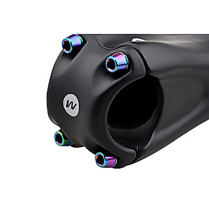 Wanyifa Titanium Ti Allen Hex M5x16 18mm Tapered Head Bolt with Washer Screw for Bicycle Stem Parts Pack of 6 (Ranibow, M5x18mm)