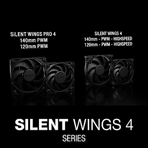 be quiet! Silent Wings Pro 4 140mm PWM High Speed 2400 RPM Premium Low Noise Cooling Fan | 4-Pin | BL099