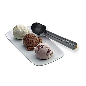 Zeroll 1020-ZT Aluminum Zerolon Anodized Commercial Ice Cream Unique Liquid Filled Heat Conductive Handle,Easy Release 40 Scoops per Gallon Made in USA, 2-Ounce, Black