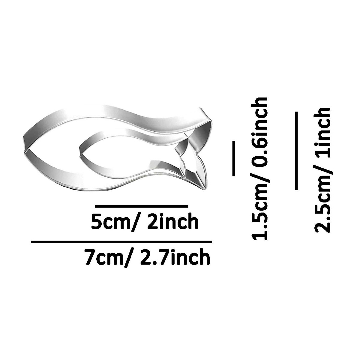 WJSYSHOP Carp Fish Cookie Cutter