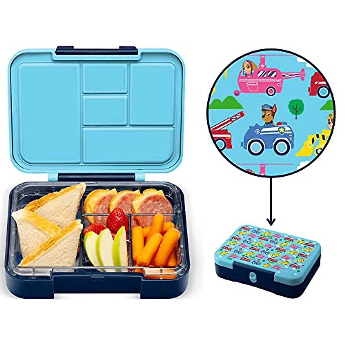 Simple Modern Bento Lunch Box for Kids Adult | BPA-Free Leakproof Lunch Container for Girls, Boys, Toddlers with 5 Compartments | Porter Collection | 30oz Paw Patrol: Adventures