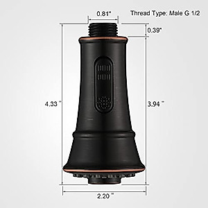 AguaStella ASH94ORB Sprayer Head in Oil Rubbed Bronze for Pull Down Kitchen Faucet Replacement