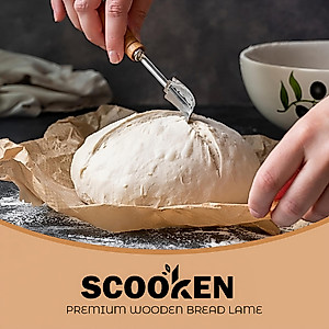 Scooken Bread Lame Knife 10 Blades - Sourdough Scoring Tool for Bread Making - Bread Scoring Tool for Bread Lame Cutter - Bread Knife for Homemade Bread - Sourdough Bread Baking Supplies