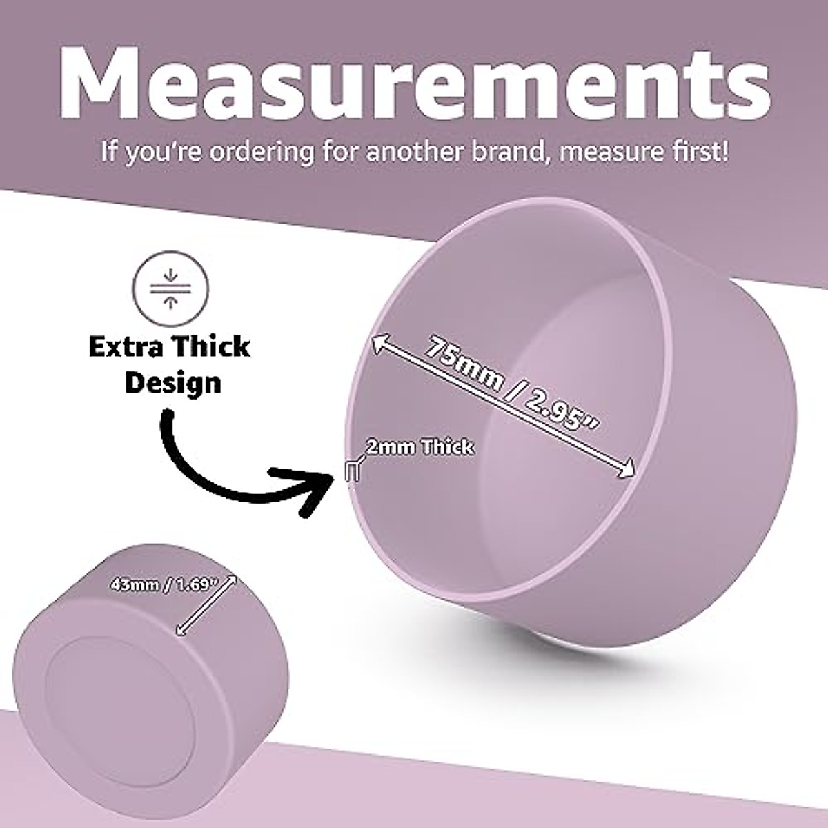 Jmoe USA 3-Pack Boot Sleeve Covers for Simple Modern 40oz & 30oz Trek Tumbler With Handle | Travel Mug | Protects Against Dents & Scratches | Fits Summit Bottles | Soft Silicone (Lavender Mist)