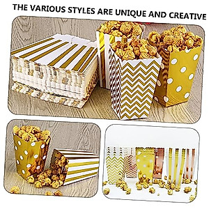 STOBOK 1 Set 36 Pcs Popcorn Popcorn Box Popcorn Treat Box Mini Popcorn Boxes Shower Goodie Boxes Pink Containers Babyboy Gifts Gift Bag Organizer Wrapping Box Packing Box Food