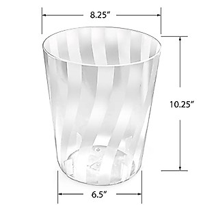 Azar Displays 222966 Acrylic Clear Wastebasket Trash Can Bin