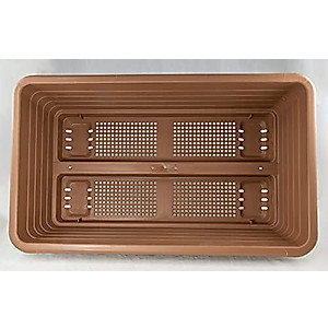 4 Japanese Brown Plastic Bonsai Training Pot/Flower Home Garden Planter 18"x 10.5"x 5.75"