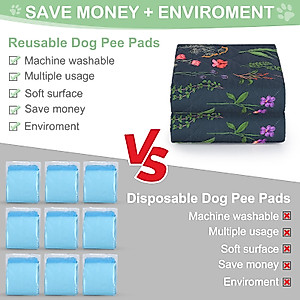 Washable Pee Pads for Dogs, Super Absorbent pee pads for dogs Reusable pee pads for dogs large 100% Waterproof puppy pads pet training pads for Potty, Playpen, Crate, Sofa, Car, 48'' x 72''
