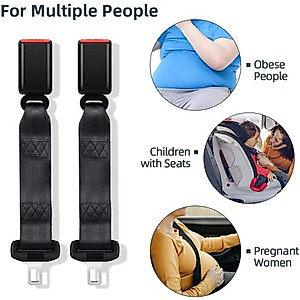 2 PCS Most Model Accessories Polyester Extension Comfortable and Convenient for Car Seats Universal，Ships from the US (9.0 Inch)