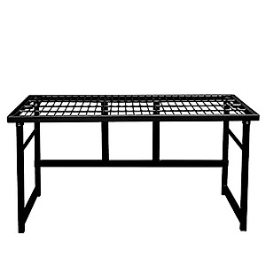 Origami R1 Stackable Storage Shelf, Collapsible/Foldable Steel Shelving Holds up to 150 Pounds (Per Rack), Modular Heavy Duty Garage Storage & Organization Utility Shelf (2-Pack) (Black, R1)