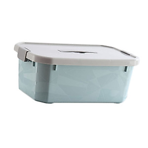 STOBAZA Box Clothes Multi- with Size Sundries Blue L Shoes Kitchen Latching Handles File Holder Case Organizer Laundry Baskets Container Display Home Pull Lid Toys Containers Stackable