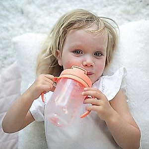 Dr. Brown's Milestones, Baby's First Straw Cup Sippy Cup with Straw, 6m+, 9oz/270ml, Coral, BPA Free