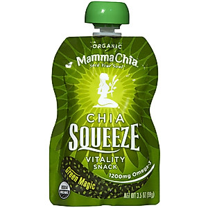 Mamma Chia Squeeze Packs - Green Magic - 3.5 OZ - 16 pk