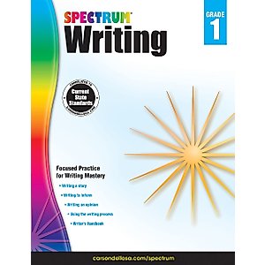 Spectrum First Grade Writing Workbook, Ages 6 to 7, Grade 1 Writing, Informative, Opinion, Letters, and Story Writing Prompts, Writing Practice for Kids - 112 Pages