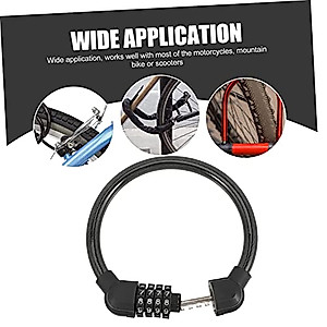 VANZACK 8 Pcs Wear-Resistant Bike Lock Convenient Bike Lock Sturdy Cable Lock Bike Chain Lock Reusable Bike Lock Daily Use Cycle Lock Multi-Function Bike Lock Abs Lock Disc Major