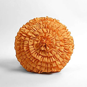 Lush Décor Harley Quilt Damask Pattern Reversible 5 Piece Bedding Set, King, Tangerine