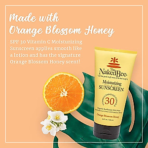 The Naked Bee Vitamin C Face & Body Sunscreen Protection (5.5 Oz) - Suncreen Moisturizing Vitamin C Cream - Sunblock - Sunflower Oil & Aloe with Spf 30