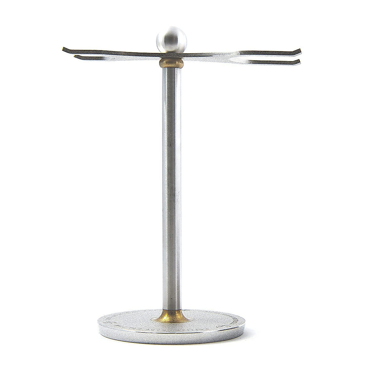 Luxury Razor and Brush Stand, The Admiral by VIKINGS BLADE, Ancient Viking Look with Heavy Distressed Stainless Steel & Brass, Extra Wide Openings, Fits Most Razors and Brushes