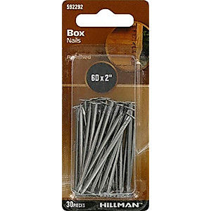 Hillman Polished Box Nails (6D x 2") - 30 pieces (Silver)