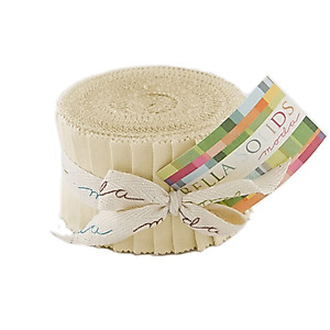 Bella Solids Natural Junior Jelly Roll 20 Strips 2.5" Moda Fabrics 9900JJR 12
