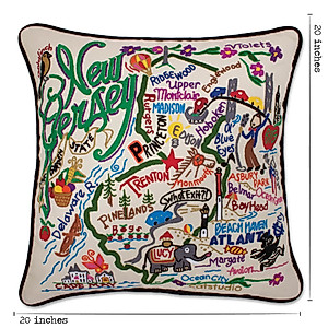 Catstudio New Jersey Embroidered Decorative Throw Pillow