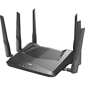 D-Link DIR-X5460 EXO AX5400 Wi-Fi 6 Router with Gigabit Ethernet Ports, MU-MIMO, Band Steering, 1024 QAM, OFDMA, WPA3, Firewall, Parental Controls and Speedtest. Works with Alexa/Gooogle Assistant.