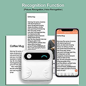 VIBY Mini BT Pocket Printer Portable Instant Mobile Printer Thermal Paper Receipt Printer for Android iOS Smartphone Windows