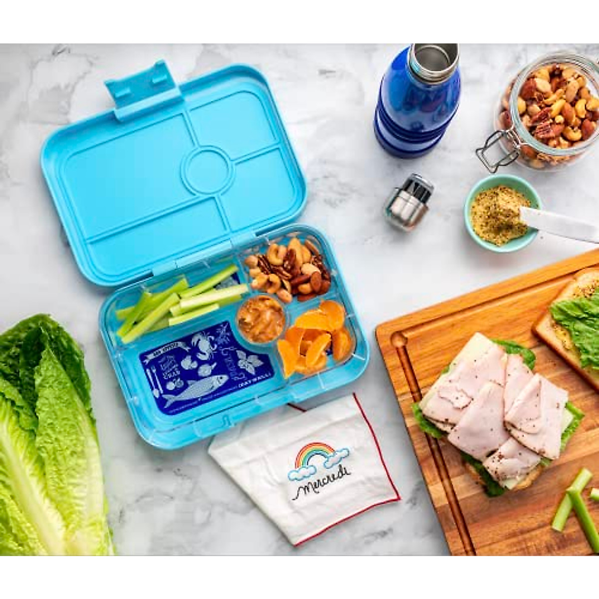 Yumbox TAPAS Larger Size Leakproof Bento Lunch Box (Antibes Blue)