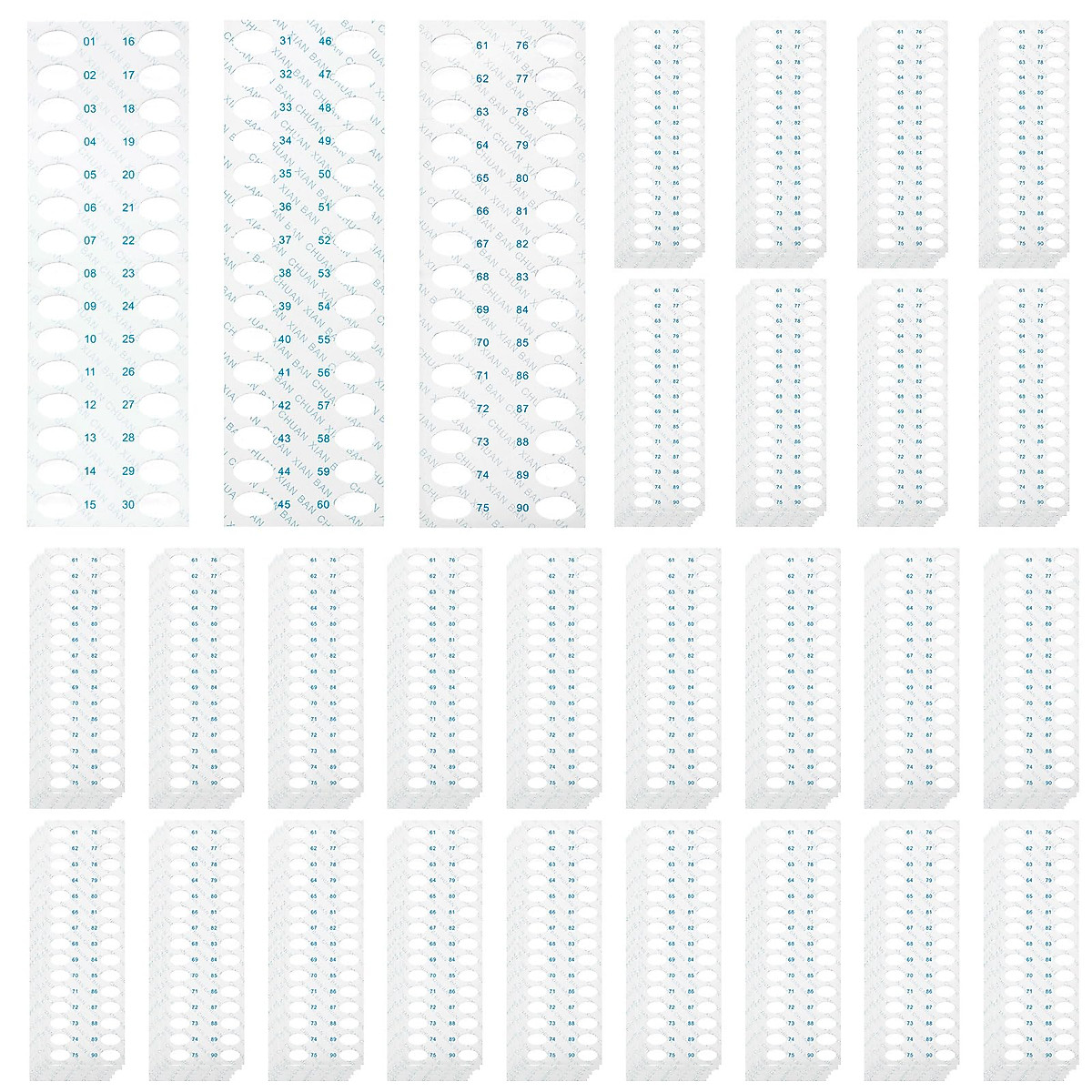 HOTBEST 150Pcs Embroidery Thread Paper Organizer 30 Positions Embroidery Floss Organizer Boards Reusable Sewing Thread Organiser Cards Cross Thread Holder Storage Tool for Embroidery Floss(White)