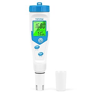 YINMIK pH Salt Meter for Home, Simultaneous Display of pH TDS for Household Water, 2024 New Upgraded 5 in 1 EC Temp Salt TDS pH Tester for Saltwater Pool,Hot Tubs,Home Brewing,Aquarium, Hydroponics
