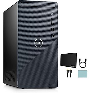 Dell Inspiron 3910 Desktop, 12th Gen Intel Core i5-12400 Processor, 32GB DDR4 RAM, 256GB SSD + 1TB HDD, Intel UHD Graphics, DVD, Bluetooth, Wi-Fi 6, Win11H, Blue, Wired Keyboard&Mouse + Accessories