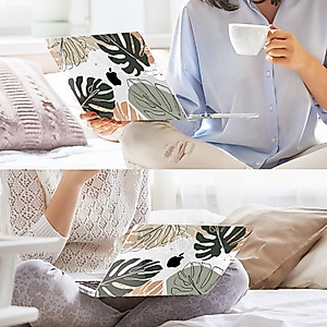 May Chen Compatible with MacBook Air 15 Inch Case Model A2941 M2 A3114 M3 Chip 2023 2024 Release, Protective Cover Laptop Hard Case with Keyboard cover, Abstract Leaves