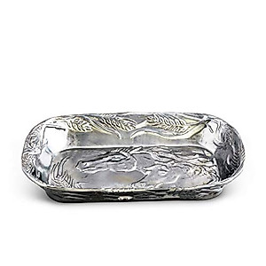 Arthur Court Aluminum Metal Horse Equestrian Food Service Tray, Desktop Storage Organizer, Catchall, Valet, Nightstand or Dresser 9.5 inch Long