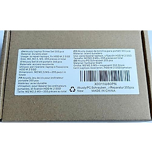 Akuoly Laptop Screw Set PC M2 M3 M2.5 Screw Standoffs for Universal Laptops and Hard Drive Disk M.2 SSD, 355 Pieces