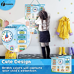 Magnetic Kids Calendar for Learning - Classroom Calendar, Preschool Calendar for Kids - Toddler Calendar, Magnet Calendar for Kids - Days of the Week Chart for Toddlers - Today, Monthly and Weather