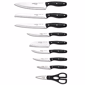 Hampton Forge Black – Rochester – 15 Piece Knife Block Set