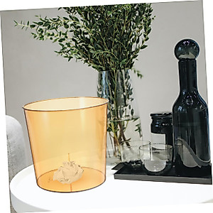 TOGEVAL 2pcs 2pcs（ ， 1pcs） 2 Wine Dump Bucket Litter Trash Can Transparent Trash Can Clear Rubbish Bin Kitchen Trash Container Large Trash Bin The Pet