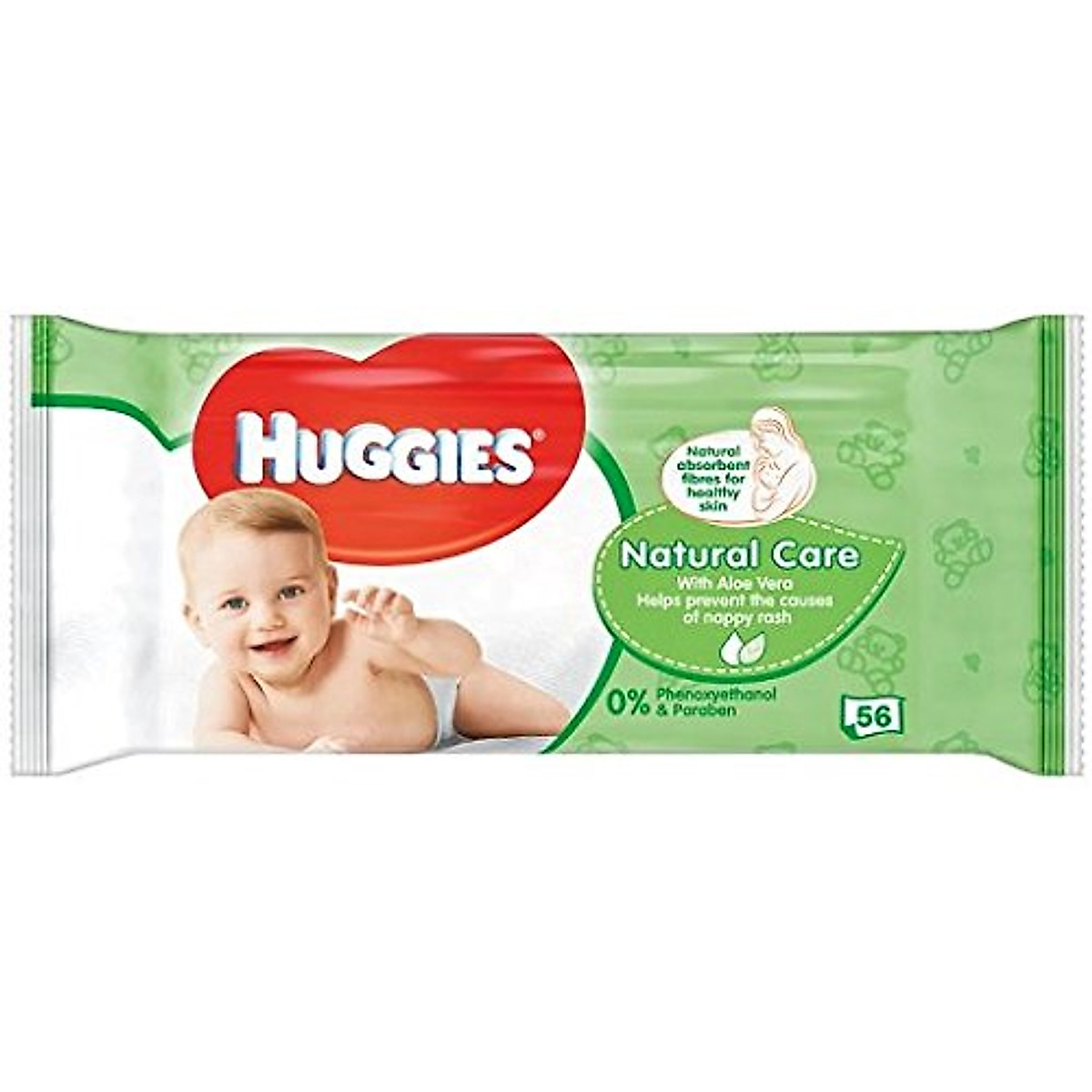 Baby Wipes Hugies Natural Care with Aloe Vera 10 Pack of 56 Wipes