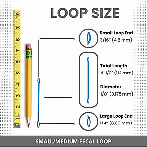 Fecal Loop for Small and Medium Animals, Stool Sample Collection Kit for Small Dogs, Goats, Sheep and Other Small Animals. Take Stool Samples Quickly and Easily with Reusable Double end Loop.