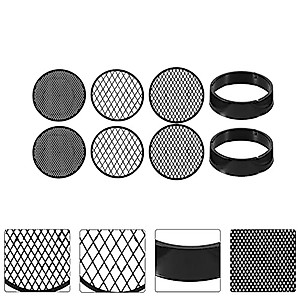 2 garden soil sifter Sets Garden Riddle Sieve Mesh Garden Mini Metal Stackable Sifting Pan Soil Sand Sieve Gardening Tool Riddle Soil Sieve Set Garden Soil classifier sifting pan Supplies soil sieve