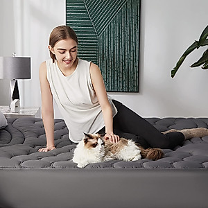 Bedsure King Size Mattress Pad Bundle King Size Sheets Grey