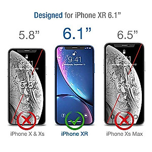 TETHYS Glass Screen Protector Designed For iPhone 11 / iPhone XR (6.1") [Edge to Edge Coverage] Full Protection Durable Tempered Glass Compatible iPhone XR/11 [Guidance Frame Include] - Pack of 3