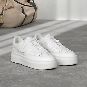 Nike Womens W Court Vision Alta LTR Running Shoe, White, 9 US