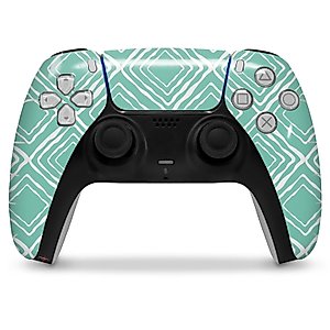 WraptorSkinz Skin Wrap compatible with Sony PS5 DualSense Controller Wavey Seafoam Green (CONTROLLER NOT INCLUDED)