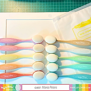 Waffle Flower Blending Brushes WFT021 - Not All Brushes are Created Equal. Waffle Flower Brings You This Set of 10 Blending Brushes for The Best Craft Experience.