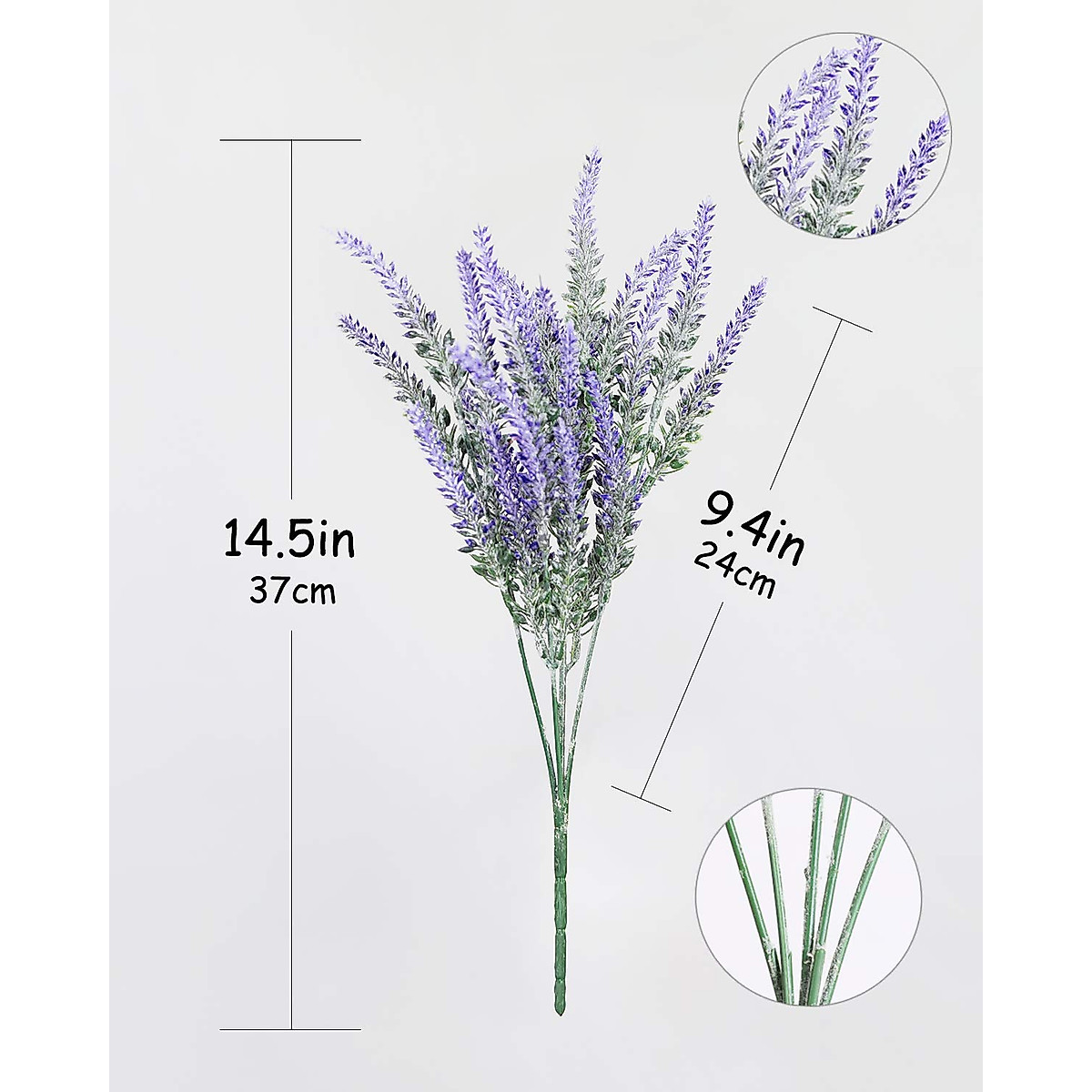 Luyue 8 Pack Artificial Lavender Flowers Bouquet Fake Lavender Plant Bundle for Wedding Home Decor Garden Patio Decoration