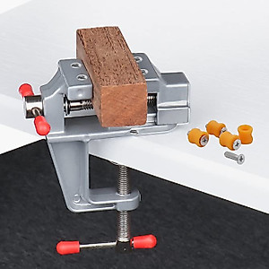 Yakamoz Mini Bench Vise Small Table Vice Clamp on Vise Drill Press Vise Workbench Vice for Jewelry Making Wood Carfit DIY Breads Watch Repairing