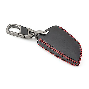 Leather Smart Key Keyless Remote Entry Fob Case Cover with Key Chain Fit For BMW 1 2 5 7 M Series X1 X 4 X5 X 6 F15 F16 F48