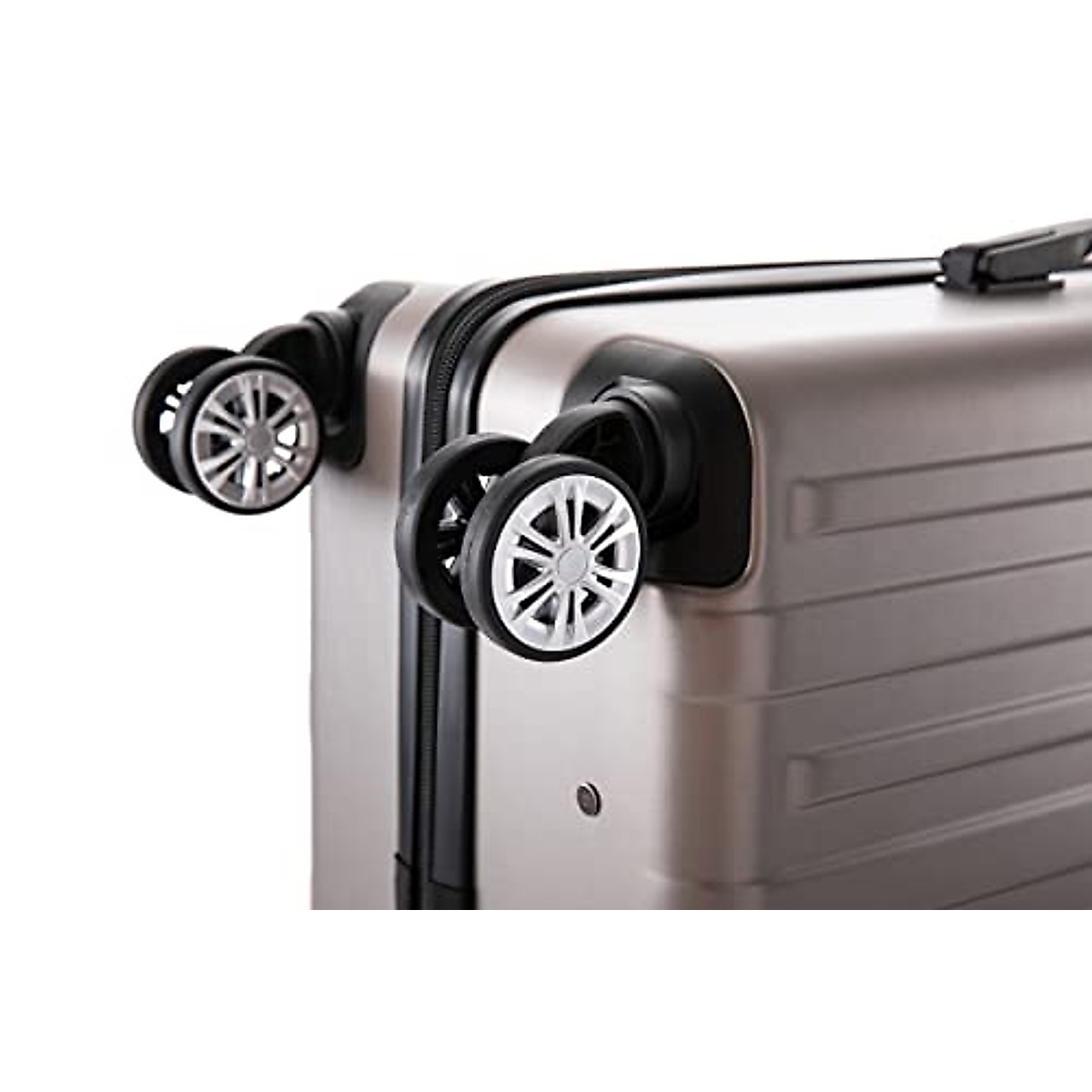 Rockland Paris Hardside Luggage with Spinner Wheels, Silver, 3-Piece Set (20/24/28)